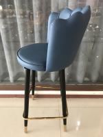 China PU Leather Iron Pipe 48cm 108cm Gilt Bar Stools for sale