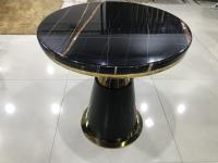 China Modern Minimalist 70cm Stainless Steel Marble Coffee Table for sale