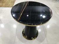 China Modern Minimalist 70cm Stainless Steel Marble Coffee Table for sale