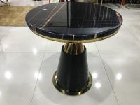 China Modern Minimalist 70cm Stainless Steel Marble Coffee Table for sale