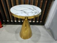China Casual Stainless Steel Marble Coffee Table for sale