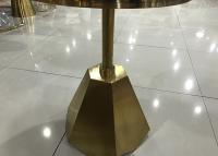 China Anti Collision 60cm Stainless Steel Marble Coffee Table for sale