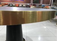 China Round Stainless Steel 80cm Marble Top Living Room Tables for sale