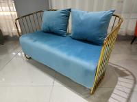 China Stable No Shaking 123cm 76cm Wrought Iron Settee for sale