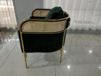 China Soft Flexible Flannel Fabric 51cm 36cm Rod Iron Sofa Set for sale
