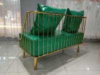 China High Density Sponge Filled 46cm Wrought Iron Sofa Set for sale