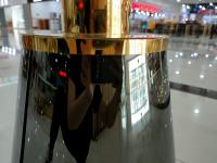 China Stainless Steel Nordic 70cm Round White Marble Side Table for sale