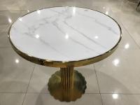 China Good Load Bearing 80cm Marble Metal Coffee Table for sale