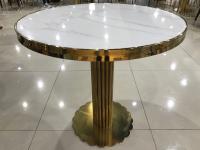 China Good Load Bearing 80cm Marble Metal Coffee Table for sale