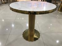 China Good Load Bearing 80cm Marble Metal Coffee Table for sale