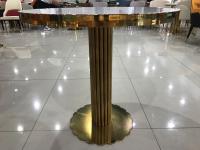 China Good Load Bearing 80cm Marble Metal Coffee Table for sale