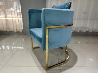 China Gilded Underframe 55cm Flannel Wrought Iron Sofa Set for sale