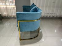 China Organic Barrel Back Design 112cm 76cm Rod Iron Sofa Set for sale