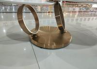 China High Temperature Baking 55cm Stainless Steel Marble Coffee Table for sale