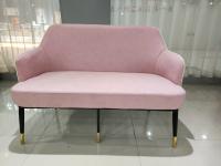 China Polished 56cm 130cm Cloth Wrought Iron Settee for sale