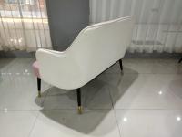 China Polished 56cm 130cm Cloth Wrought Iron Settee for sale