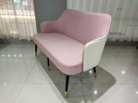China Polished 56cm 130cm Cloth Wrought Iron Settee for sale