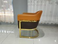 China 150kg Bearing Capacity 47.5cm 79.5cm Iron Leather Sofa for sale