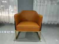 China 150kg Bearing Capacity 47.5cm 79.5cm Iron Leather Sofa for sale