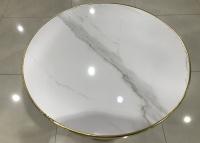 China Round Contemporary 75cm 80cm Marble Iron Coffee Table for sale