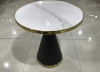 China Round Contemporary 75cm 80cm Marble Iron Coffee Table for sale