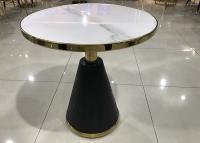 China Round Contemporary 75cm 80cm Marble Iron Coffee Table for sale