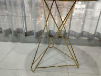 China 70cm 75cm Wrought Iron Coffee Table With Marble Top for sale