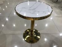 China 75cm Marble Iron Coffee Table for sale