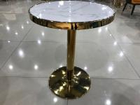 China 75cm Marble Iron Coffee Table for sale