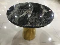 China Minimalist Wrought Iron Marble Coffee Table for sale