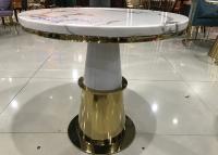 China Low Key Luxury 80cm 74cm Wrought Iron Marble Coffee Table for sale