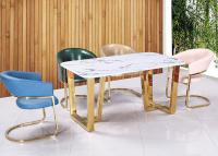 China 75cm Luxury Marble Dining Table for sale