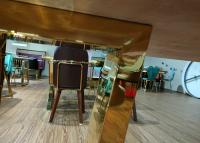 China 75cm Luxury Marble Dining Table for sale