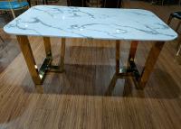 China 75cm Luxury Marble Dining Table for sale