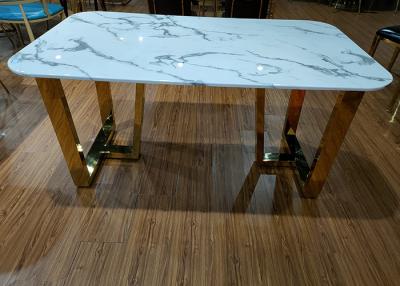 China 75cm Luxury Marble Dining Table for sale
