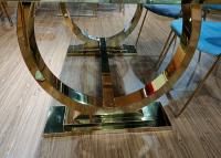 China Simple Leisure 150cm Stainless Steel Marble Dining Table for sale
