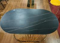 China Elegant 130*70*75cm Stainless Steel Marble Dining Table for sale