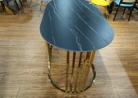 China Elegant 130*70*75cm Stainless Steel Marble Dining Table for sale