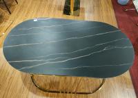 China Elegant 130*70*75cm Stainless Steel Marble Dining Table for sale