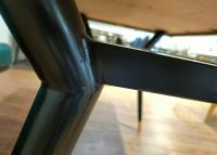 China 120*70*75cm Stainless Steel Dining Table for sale