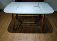 China Home Room 130*80*76cm Wrought Iron Marble Table for sale