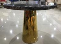 China Minimalist Wrought Iron Marble Coffee Table for sale