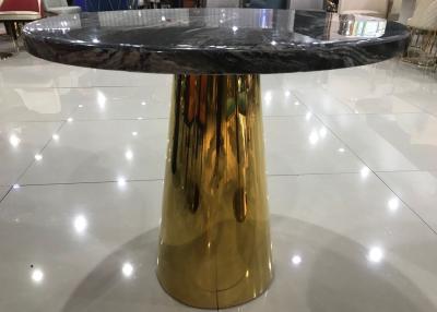 China Minimalist Wrought Iron Marble Coffee Table for sale