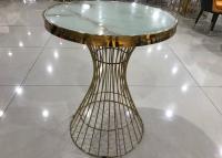 China Total Height 75cm Modern Wrought Iron Glass Coffee Table for sale