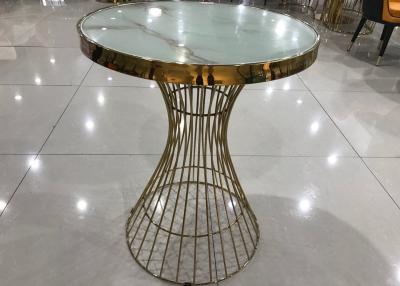 China Total Height 75cm Modern Wrought Iron Glass Coffee Table for sale