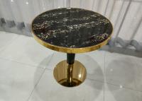 China Smooth Round 75cm 70cm Wrought Iron Glass Coffee Table for sale