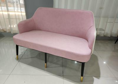 China Polished 56cm 130cm Cloth Wrought Iron Settee for sale