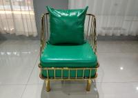 China Green Gold Texture 56cm 77cm Wrought Iron Outdoor Sofa for sale