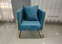 China Gilded Underframe 55cm Flannel Wrought Iron Sofa Set for sale
