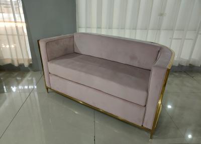 China Elegant 112cm 68cm 220kg Stainless Steel Flannel Sofa for sale